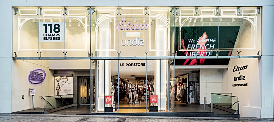 Etam apre sugli Champs-Élysées insieme a Undiz - Intimo Retail